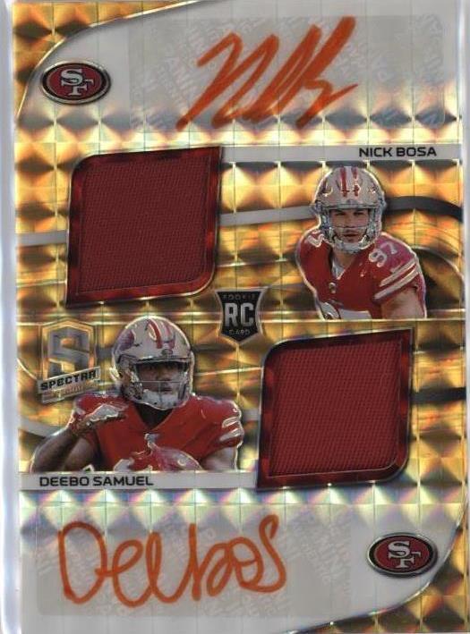 2019 Panini Spectra - Rookie Dual Patch Autographs Neon Orange Prizm # ...