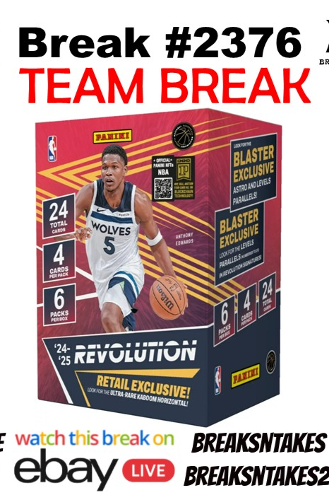 Break #2376: 2024-25 Panini NBA Revolution Blaster CASE 20 BOX Team ...