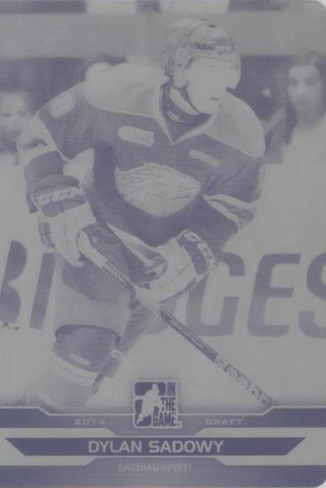 2014 In the Game Draft Prospects - Printing Plate Black #35 Dylan ...