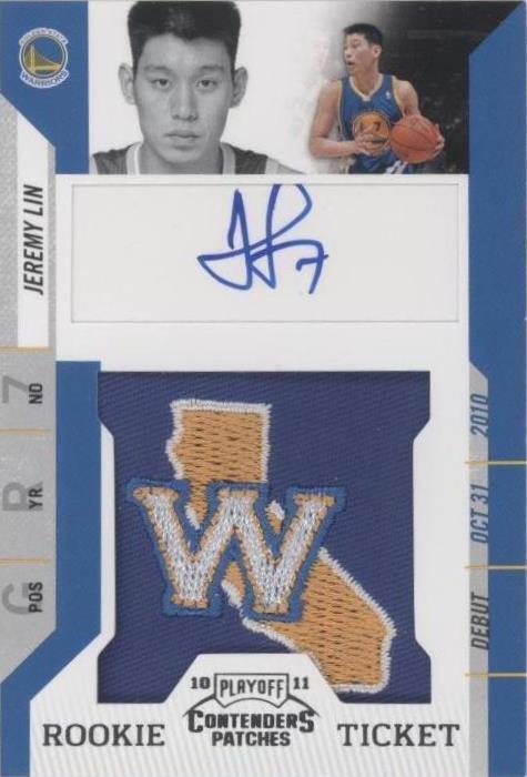 2010-11 Playoff Contenders Patches - Rookie Ticket Autograph Jeremy Lin ...