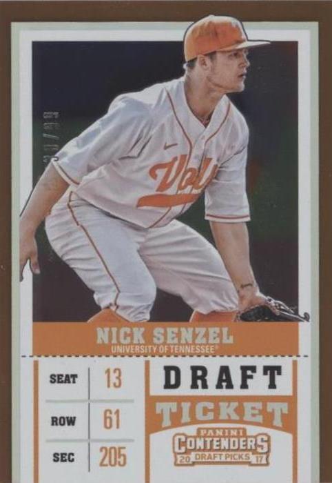 2017 Panini Contenders Draft Picks - Nick Senzel #15 Draft Ticket ...