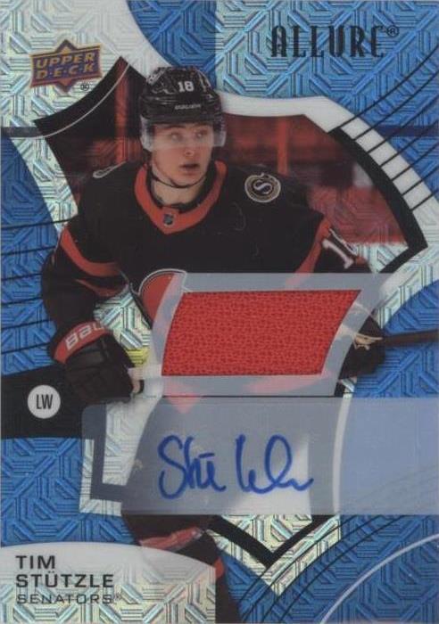 2021-22 Upper Deck Allure - Blue Line Autograph Jersey #80 Tim Stutzle ...