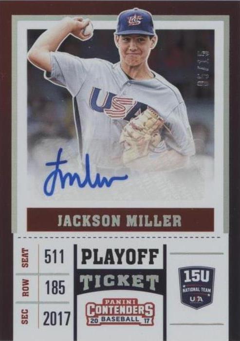 2017 Panini Elite Extra Edition - USA Baseball Jackson Miller #USAT-JK ...