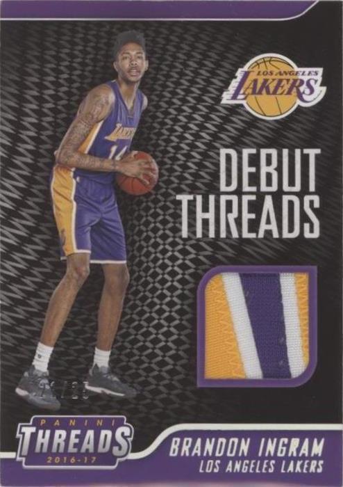 2016-17 Panini Threads - Debut Threads Brandon Ingram #14 Prime /25 ...