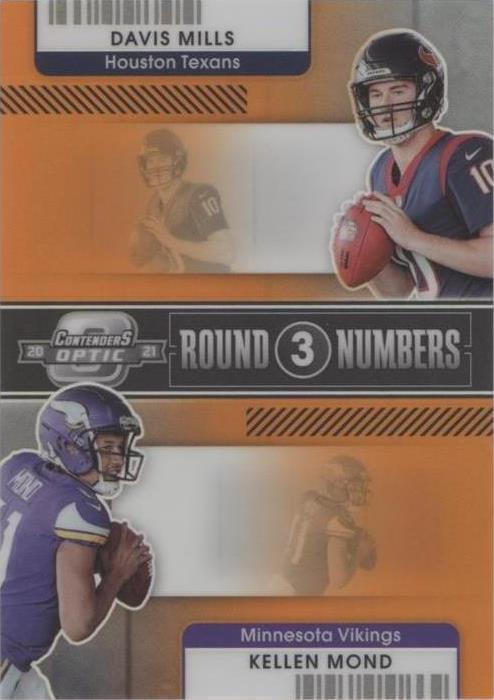 2021 Panini Contenders Optic - Round Numbers Davis Mills, Kellen Mond # ...