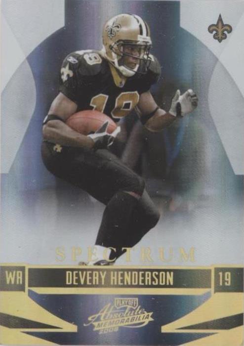 2008 Playoff Absolute Memorabilia - Spectrum Gold #95 Devery Henderson ...
