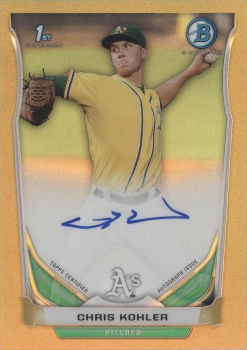 2014 Bowman - Prospect Autographs Chrome Gold Refractor #BCAP-CK Chris ...