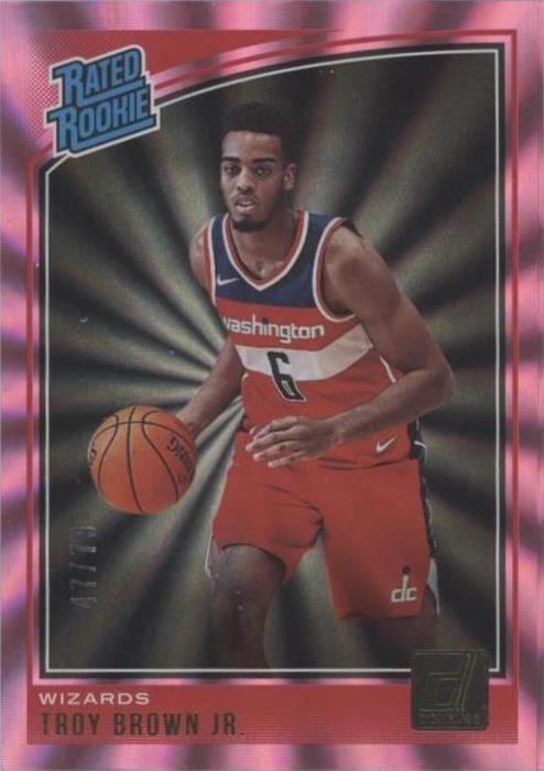2018-19 Panini Donruss - Rated Rookies Holo Pink Laser #192 Troy Brown ...
