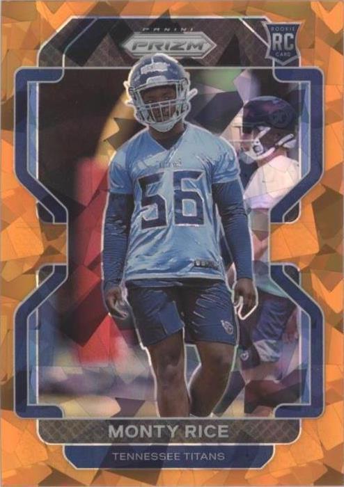 2021 Panini Prizm - Rookie Monty Rice #420 Orange Ice Prizm (RC) for ...
