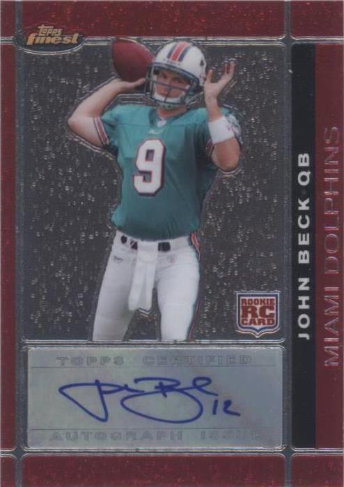 2007 Topps Finest - Rookie John Beck #103 Autographs (AU, RC) for sale ...