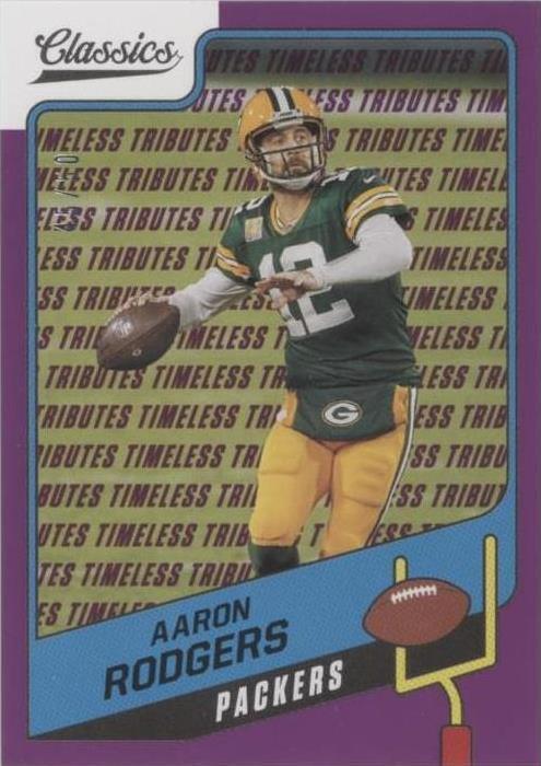 2021 Panini Classics - Aaron Rodgers #38 Timeless Tributes Purple /50 ...