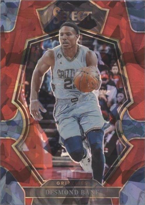 2022-23 Panini Select - Premier Level Desmond Bane #163 Red Cracked Ice ...