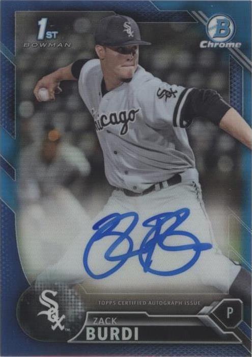 2016 Bowman Draft - Chrome Draft Pick Autographs Zack Burdi #CDA-ZB ...