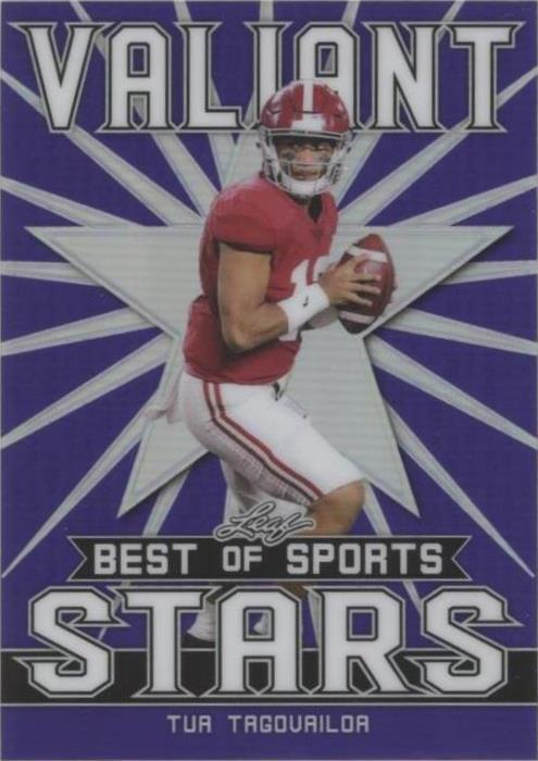 2020 Leaf Best of Sports - Valiant Stars Purple #VS-09 Tua Tagovailoa ...