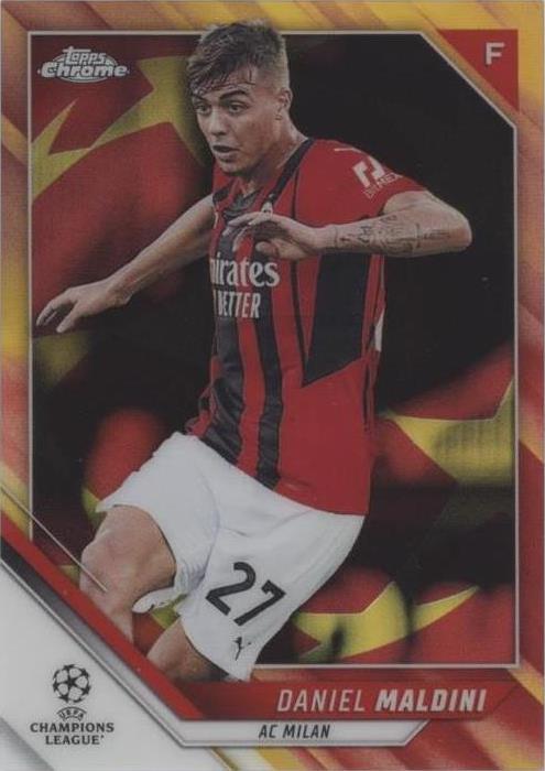 2021-22 Topps Chrome UCL - Red & Gold Starball Refractor #131 Daniel ...