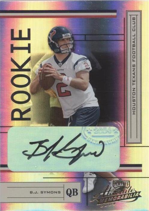2004 Playoff Absolute Memorabilia - Rookie B.J. Symons #161 /750 (AU ...