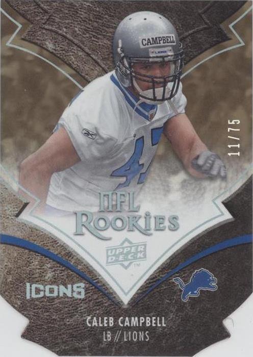 2008 Upper Deck Icons - Caleb Campbell #206 Gold Die-Cut /75 (RC) for ...