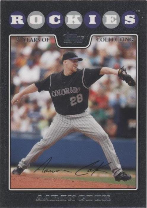 2008 Topps - Black #34 Aaron Cook /57 for sale online | eBay
