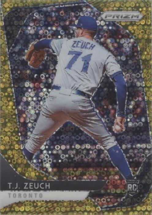 2020 Panini Prizm - Quick Pitch Gold Donut Circle Prizm #3 T.J. Zeuch ...