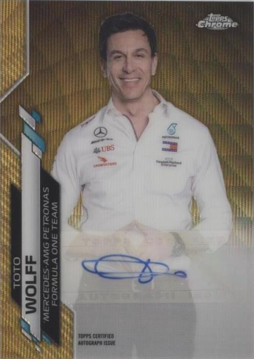 2020 Topps Chrome Formula 1 - Autographs Gold Wave Refractor #F1A-TW ...