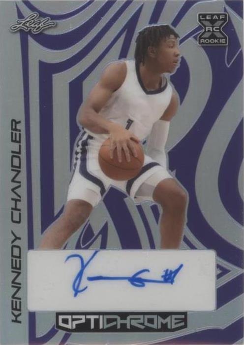 2022-23 Leaf Optichrome - Purple Prismatic #BA-KC1 Kennedy Chandler /8 ...
