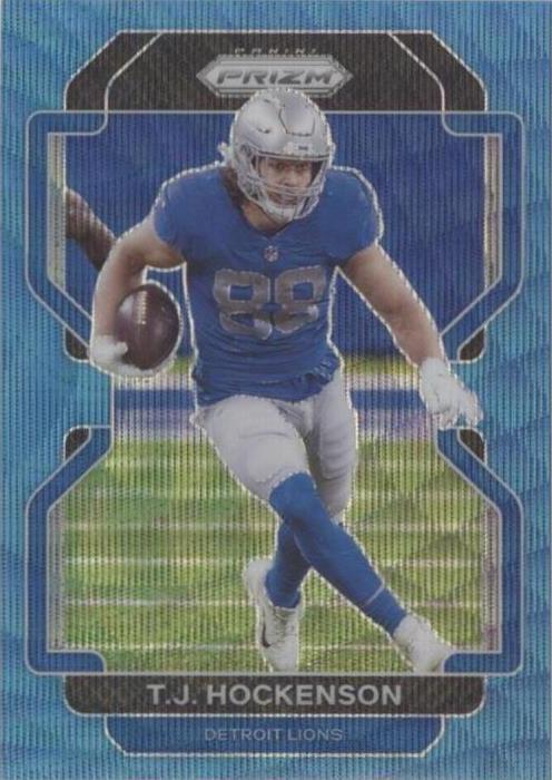 2021 Panini Prizm - T.J. Hockenson #147 Blue Wave Prizm /199 for sale ...