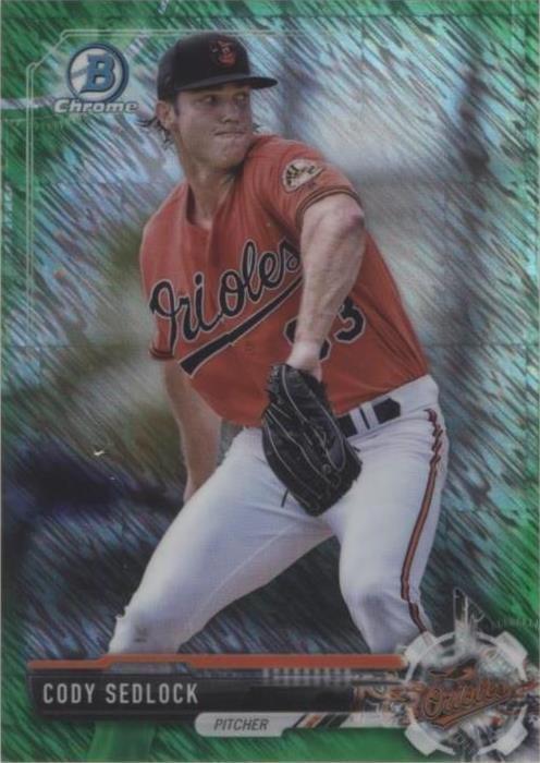 2017 Bowman - Chrome Prospects Cody Sedlock #BCP90 Green Shimmer Refractor /99 (RC) for sale ...