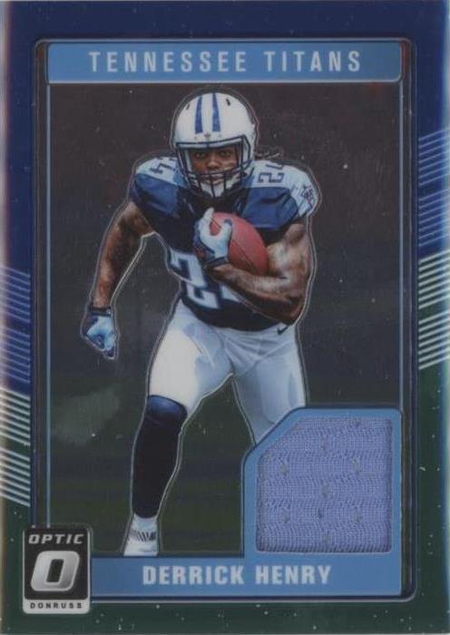 2016 Donruss Optic - Rookie Threads Derrick Henry #DRT-DH Blue & Green ...