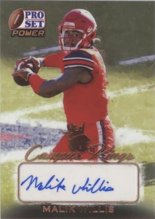2021 Leaf Pro Set Power - Campus Kings Autographs Malik Willis #CK-MW1 (AU, RC) for sale online ...