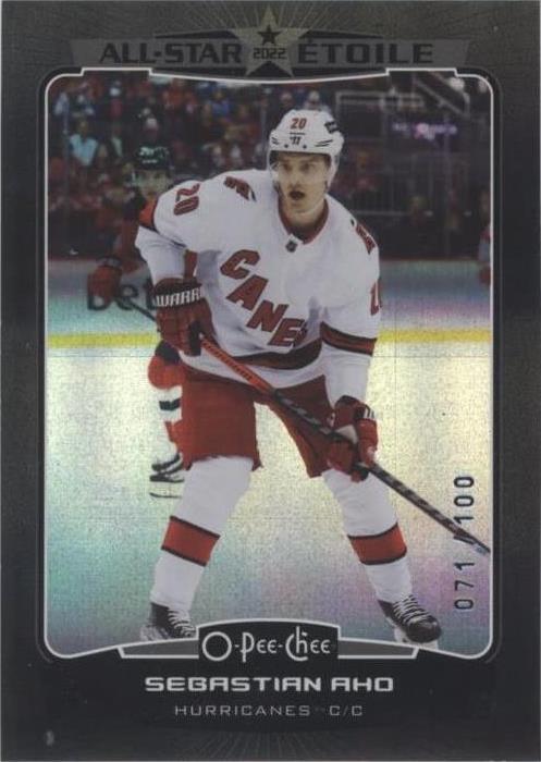 2022-23 O-Pee-Chee - All-Star Rainbow Black #526 Sebastian Aho /100 for ...