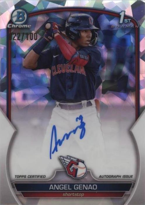 2023 Bowman - Chrome Prospect Autographs Angel Genao #CPA-AG Atomic ...
