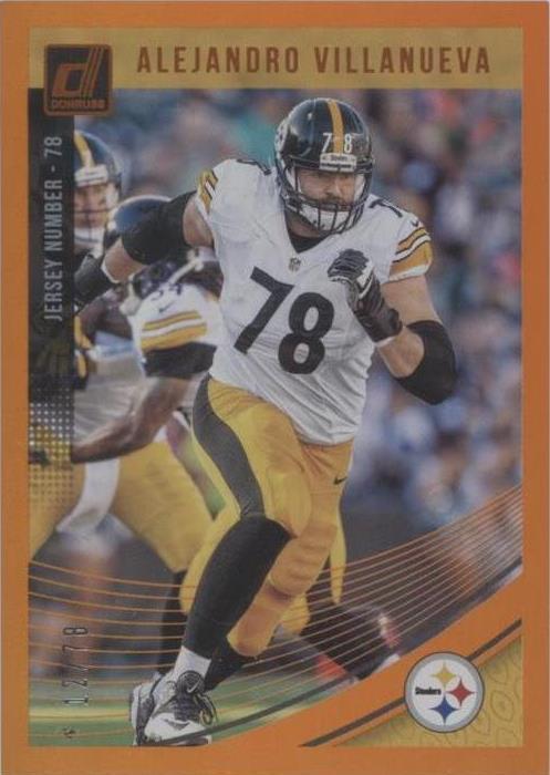2018 Panini Donruss - Alejandro Villanueva #245 Jersey Number /78 for ...