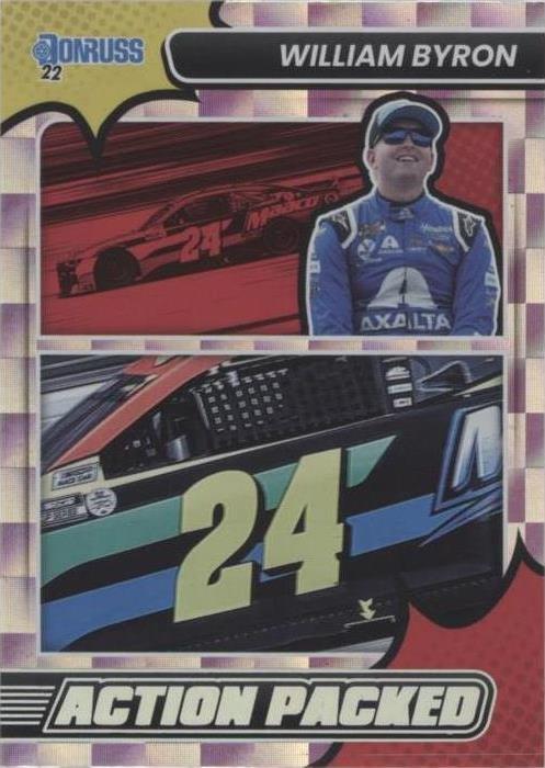 2022 Panini Donruss NASCAR - Action Packed Checkers #8 William Byron ...