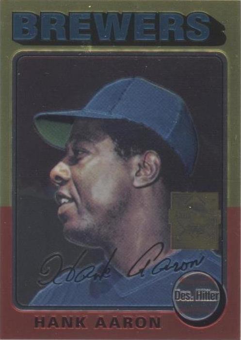2000 Topps - Hank Aaron Chrome Reprints Hank Aaron #22 1975 Topps for ...