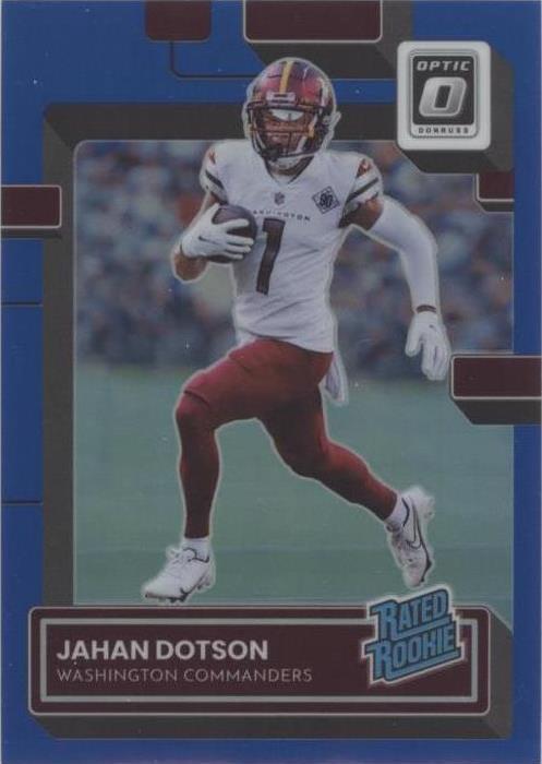 2022 Panini Donruss Optic - Rated Rookie Jahan Dotson #210 Blue Prizm ...