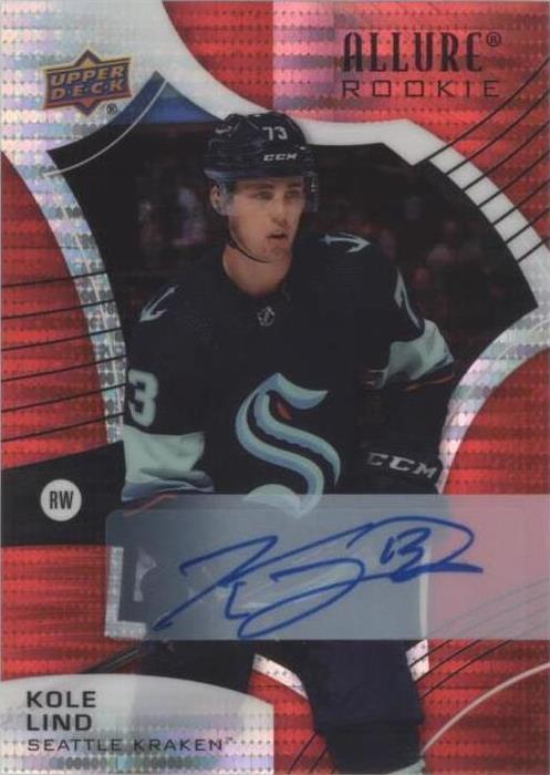 2021-22 Upper Deck Allure - Rookies Kole Lind #120 Red Rainbow ...