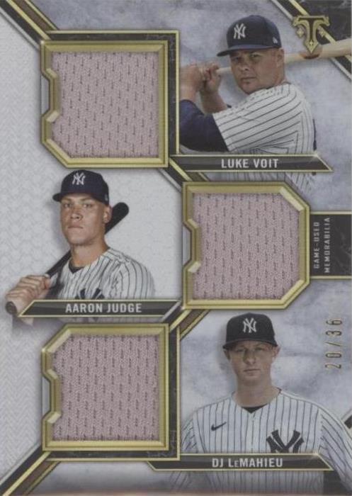 2021 Topps Triple Threads - Relic Combos Aaron Judge, D.J. LeMahieu ...