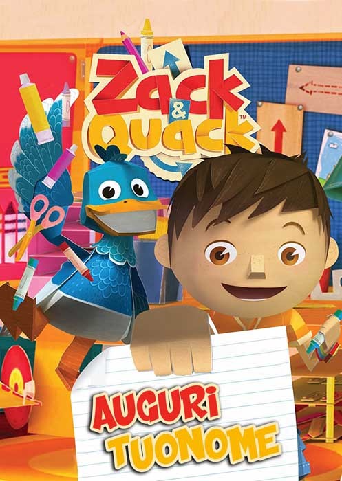 Cialda ZACK E QUACK POPUP Decorazione Torta Ostia o Zucchero nome anni ...