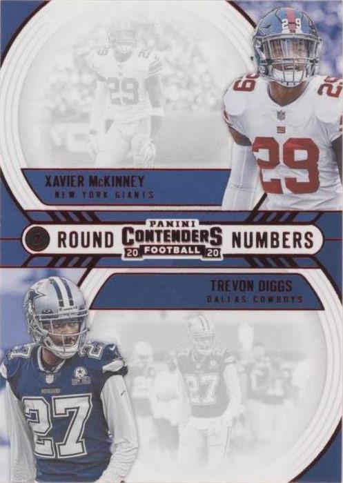 2020 Panini Contenders - Round Numbers Ruby #RN-MD Trevon Diggs, Xavier ...