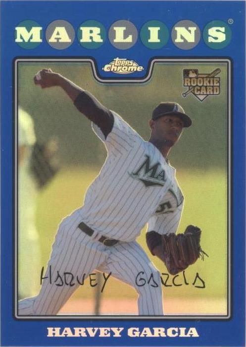 2008 Topps Chrome - Blue Refractor #198 Harvey Garcia for sale online | eBay