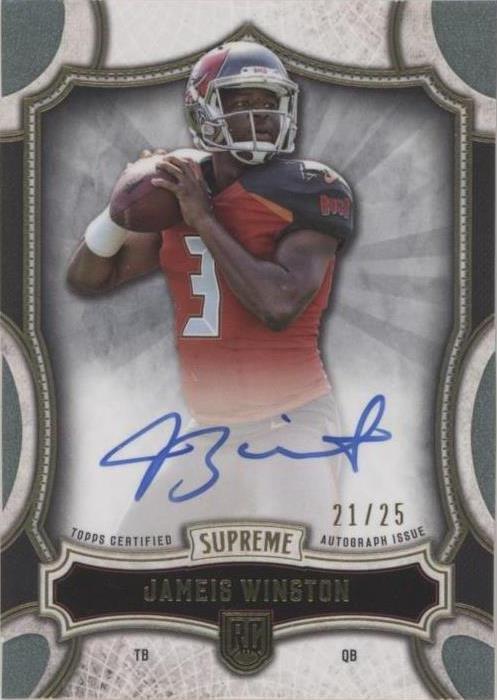 2015 Topps Supreme - Supreme Autographs Rookies Green #SRA-JW Jameis ...