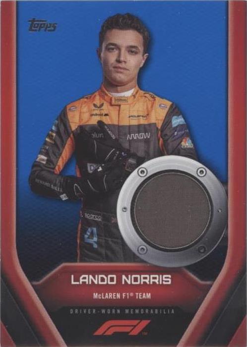 2022 Topps Formula 1 - F1 Relics Blue #F1RL-LN Lando Norris /99 (MEM ...