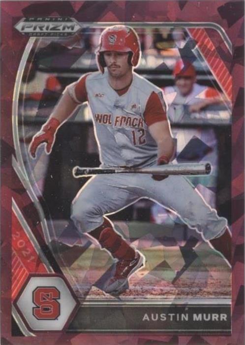 2021 Panini Prizm Draft Picks - Austin Murr #PDP165 Burgundy Cracked ...