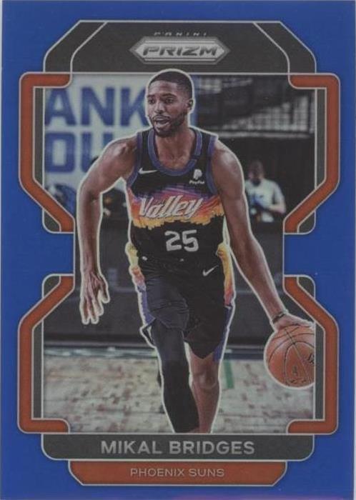2021-22 Panini Prizm - Mikal Bridges #27 Blue Prizm /199 for sale ...
