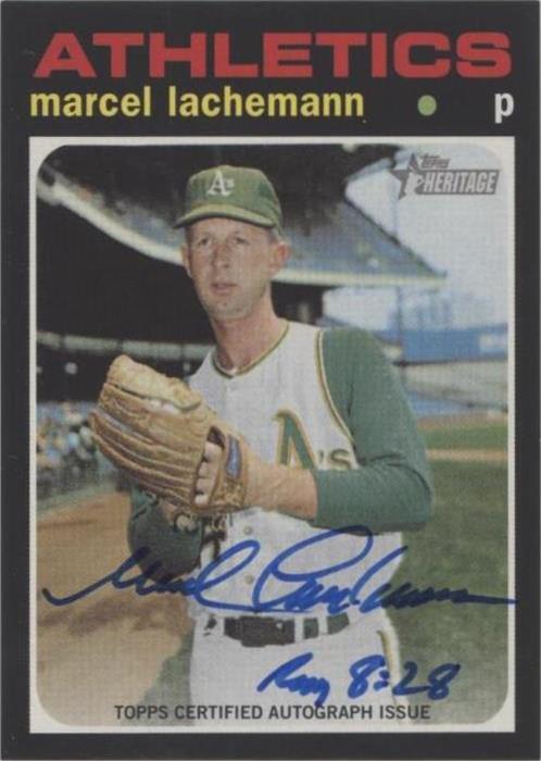 2020 Topps Heritage - Real One Autographs #ROA-ML Marcel Lachemann (AU ...