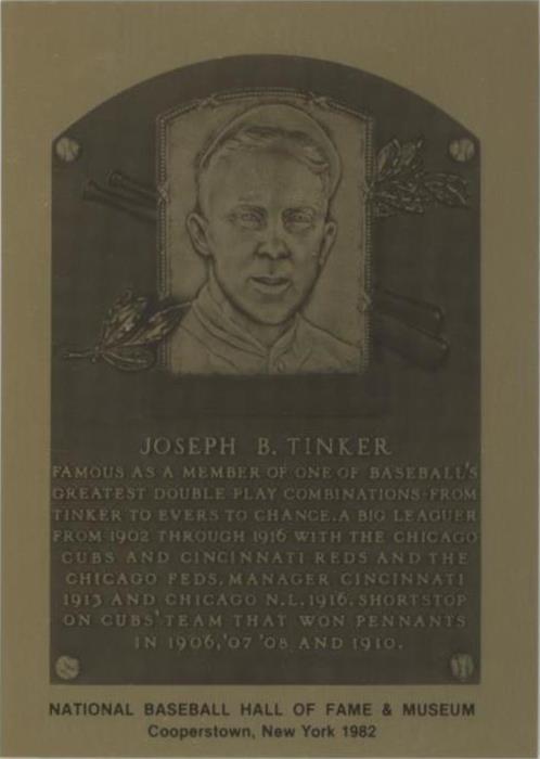 1981-89 Metallic Hall of Fame Plaques - 1982 Joe Tinker for sale online ...