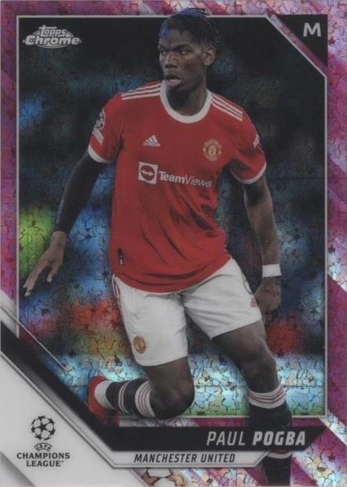 2021-22 Topps Chrome UCL - Paul Pogba #155 Pink Mini-Diamond Refractor ...