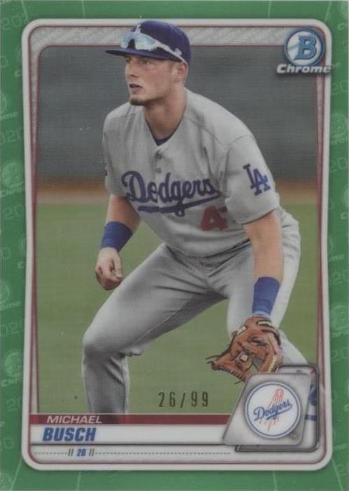2020 Bowman Chrome - Prospects Green Refractor #BCP-152 Michael Busch ...