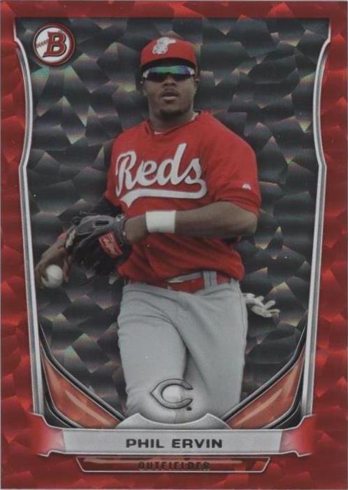 2014 Bowman Draft - Top Prospects Red Ice #TP-24 Phil Ervin /150 (RC ...