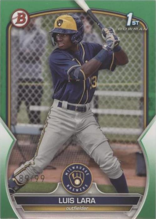 2023 Bowman - Prospects Green #BP-100 Luis Lara /99 (RC) for sale ...